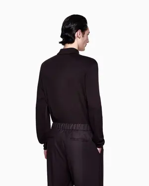 Giorgio Armani Shirt Cashmere Interlock Jersey Regular Fit - Brown