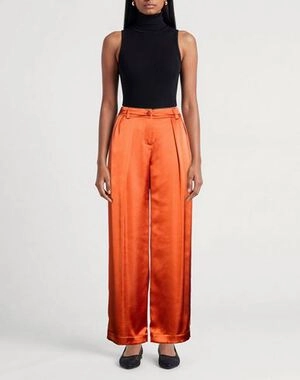 INES DE LA FRESSANGE PARIS Pants Rust Size Polyester, Elastane