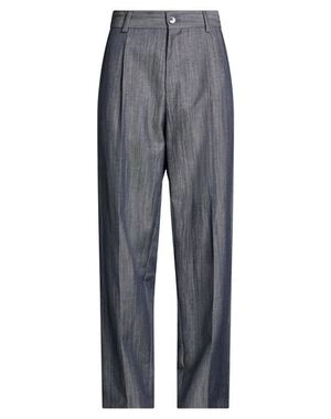 Hugo Pants Midnight Size Virgin Wool, Linen, Polyamide - Blue