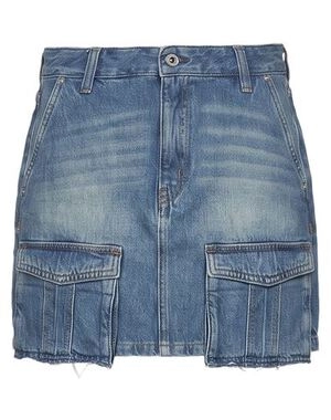 Karl Lagerfeld Denim Skirt Size Cotton - Blue
