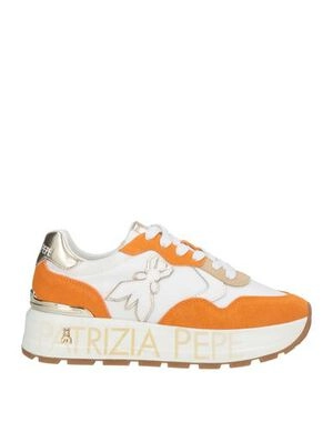 Patrizia Pepe Sneakers Size Leather, Textile Fibers - Orange