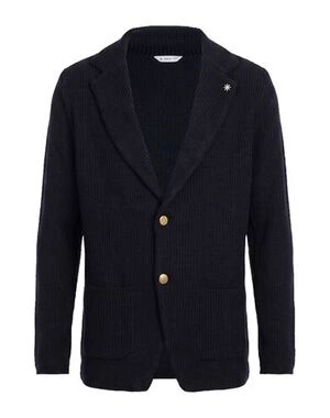 MANUEL RITZ Blazer Midnight Size Acrylic, Virgin Wool - Blue