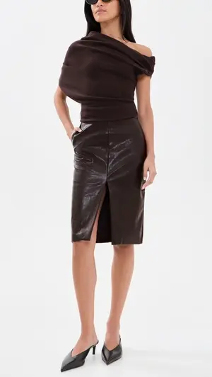 Bardot Rheba Faux Leather Skirt