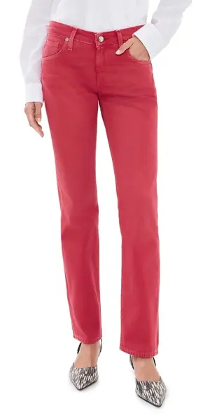 7 For All Mankind Low Cigarette Jeans - Flame