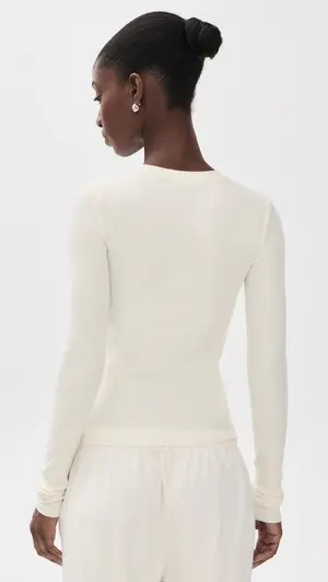Eterne Long Sleeve Henley Top