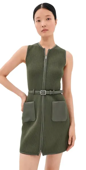Simkhai Viretta Mini Dress - Dark Olive