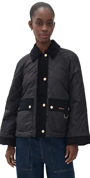 Barbour Kilnwick Quilted Jacket - Black/ancient