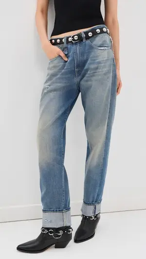 R13 Cuffed Bf Jeans