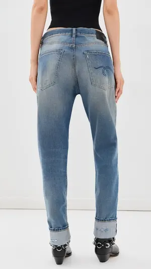 R13 Cuffed Bf Jeans