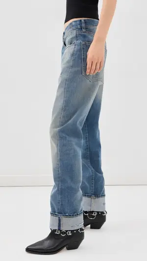R13 Cuffed Bf Jeans