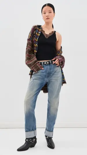 R13 Cuffed Bf Jeans