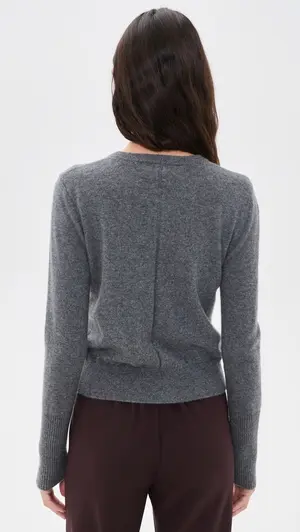 LA LIGNE Solid Lean Lines Cashmere Cardigan
