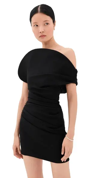 Simkhai Stefi Draped Mini Dress - Black