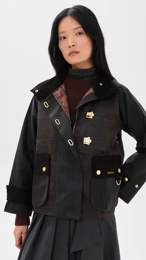 Barbour Hazelwood Checked Wax Jacket