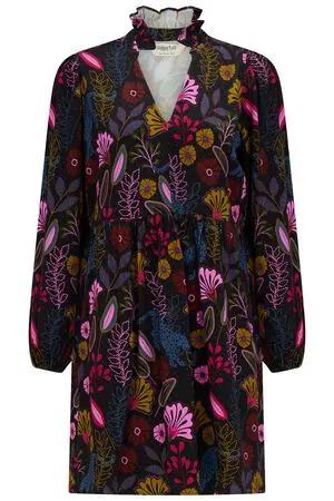 SUGARHILL BRIGHTON Indi Short Smock Dress Jungle