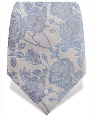 GRESHAM BLAKE Light Rose Silk Tie - Blue