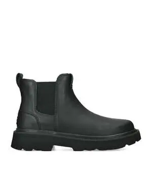 UGG Leather Lug Chelsea Boots - Black