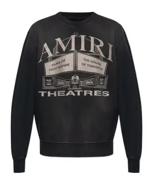 Amiri Graphic Printed Crewneck Sweatshirt - Black