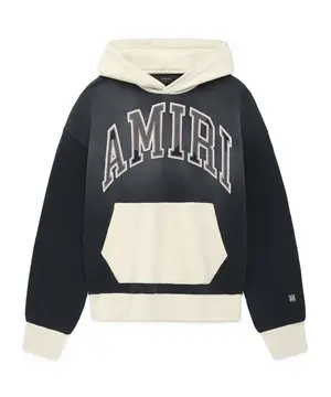Amiri Logo Embroidered Tow-tone Hoodie