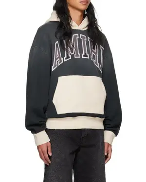 Amiri Logo Embroidered Tow-tone Hoodie