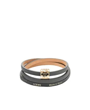 Loewe Logo Plaque Twist Bangle - Black