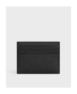 Celine Large Card Holder In Grained Calfskin