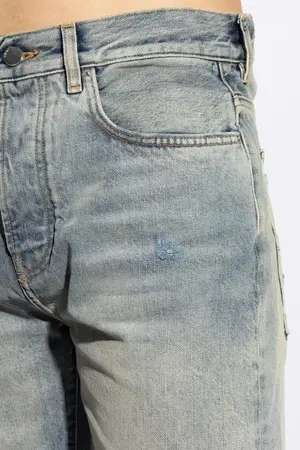 Amiri Vintage Effect Distressed Straight-leg Jeans