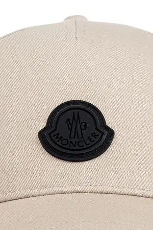 Moncler Logo Patch Curved Peak Baseball Cap