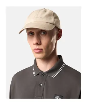 Stone Island Logo-embroidered Curved Peak Cap