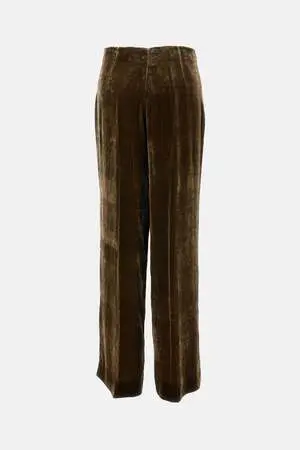 PAROSH Pantaloni Velluto Di Viscosa E Seta