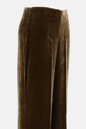 PAROSH Pantaloni Velluto Di Viscosa E Seta