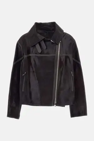DESA 1972 Reversible Biker Jacket In Shearling - Marrone