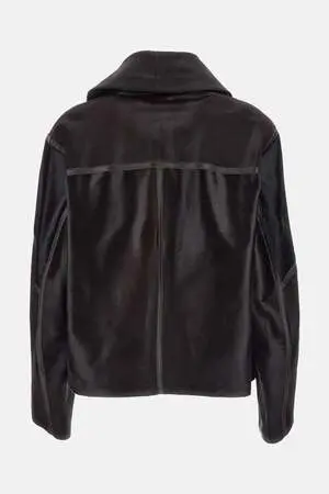 DESA 1972 Reversible Biker Jacket In Shearling - Marrone