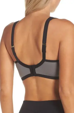 Natori Yogi Convertible Sports Bra - Grey/black