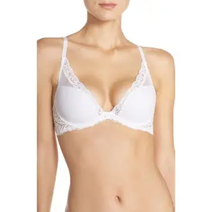 Natori Feathers Plunge T-shirt Basics Bra - White