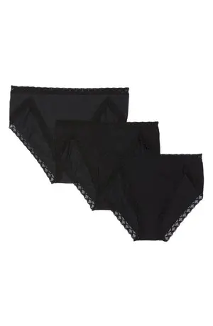 Natori Bliss 3-pack French Cut Briefs Black