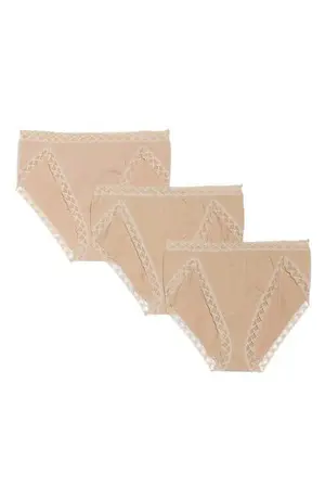 Natori Bliss 3-pack French Cut Briefs - Cafe