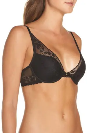 Natori Cherry Blossom Convertible Underwire Bra - Black