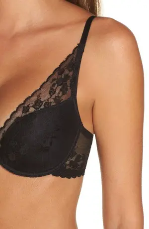 Natori Cherry Blossom Convertible Underwire Bra - Black