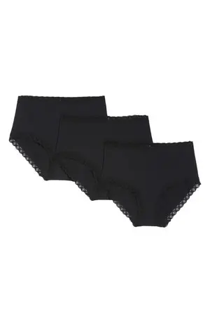 Natori 3-pack Cotton Full Briefs - Black
