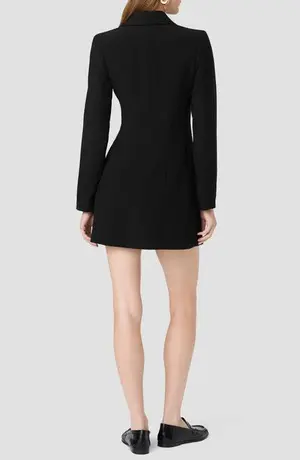 French Connection Azra Twill Pleated Tuxedo Minidress