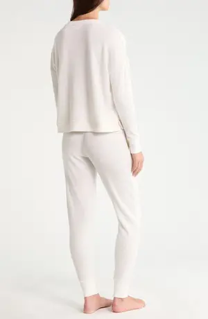 PAPINELLE Waffle Henley Sleep Top