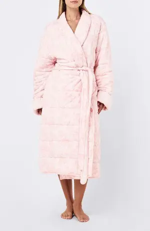 PAPINELLE Nostalgia Cuddle Quilted Robe - Persimmon
