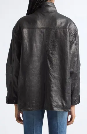 JAMIE HALLER Minimal Leather Anorak Jacket