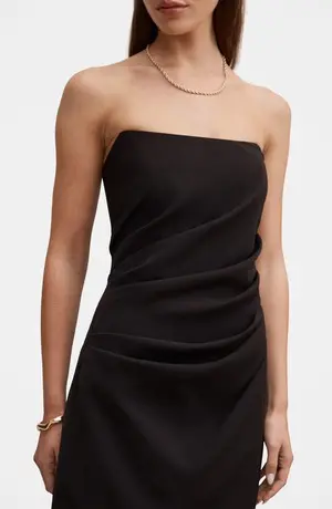 EVER NEW Rumi Pleated Strapless Minidress