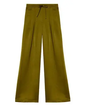 Mint Velvet Satin Wide Leg Trousers