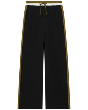 Mint Velvet Side Stripe Tie Waist Wide Trousers