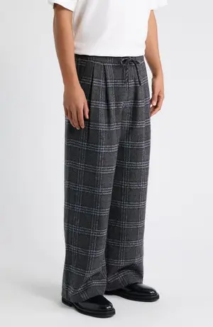KROST Relaxed Plaid Drawstring Pants
