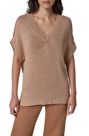 Donna Karan New York Metallic Relaxed Fit Sweater