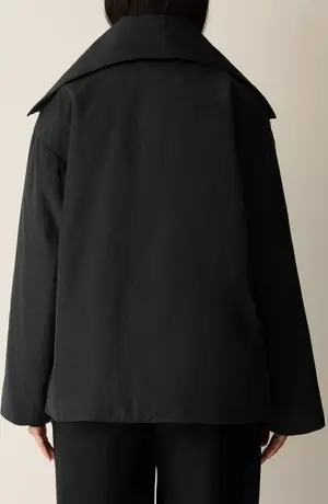 Eileen Fisher High Collar Short Padded Coat